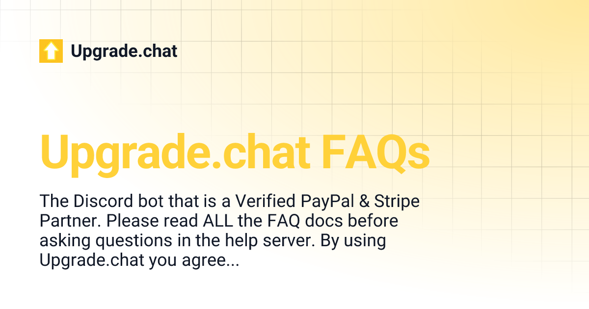 Upgrade.chat FAQs | Upgrade.chat